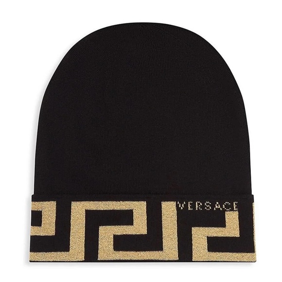 Versace | Accessories | Versace Unisex Knitted Greek Greca Jacquard ...